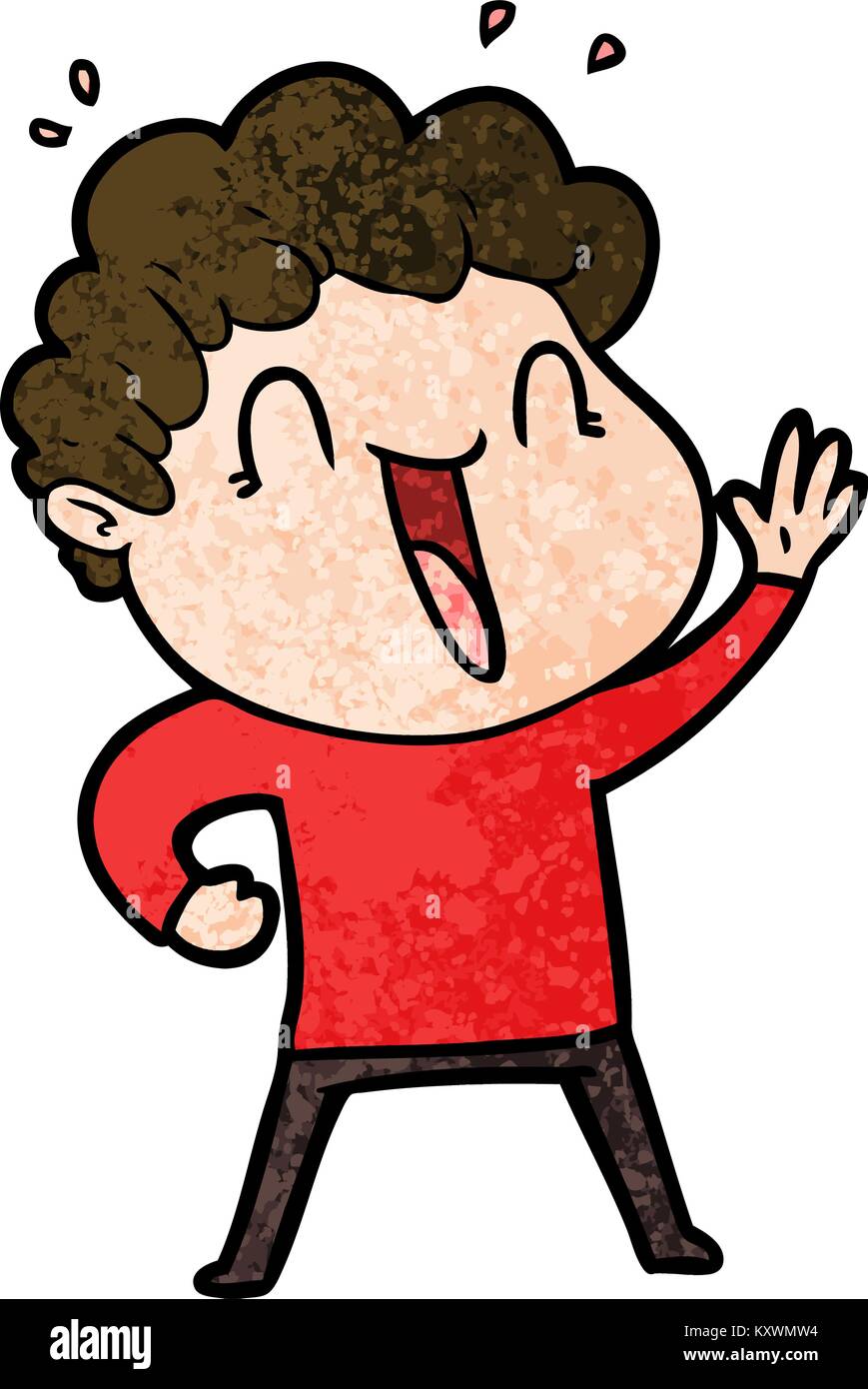 cartoon happy man Stock Vector Image & Art - Alamy