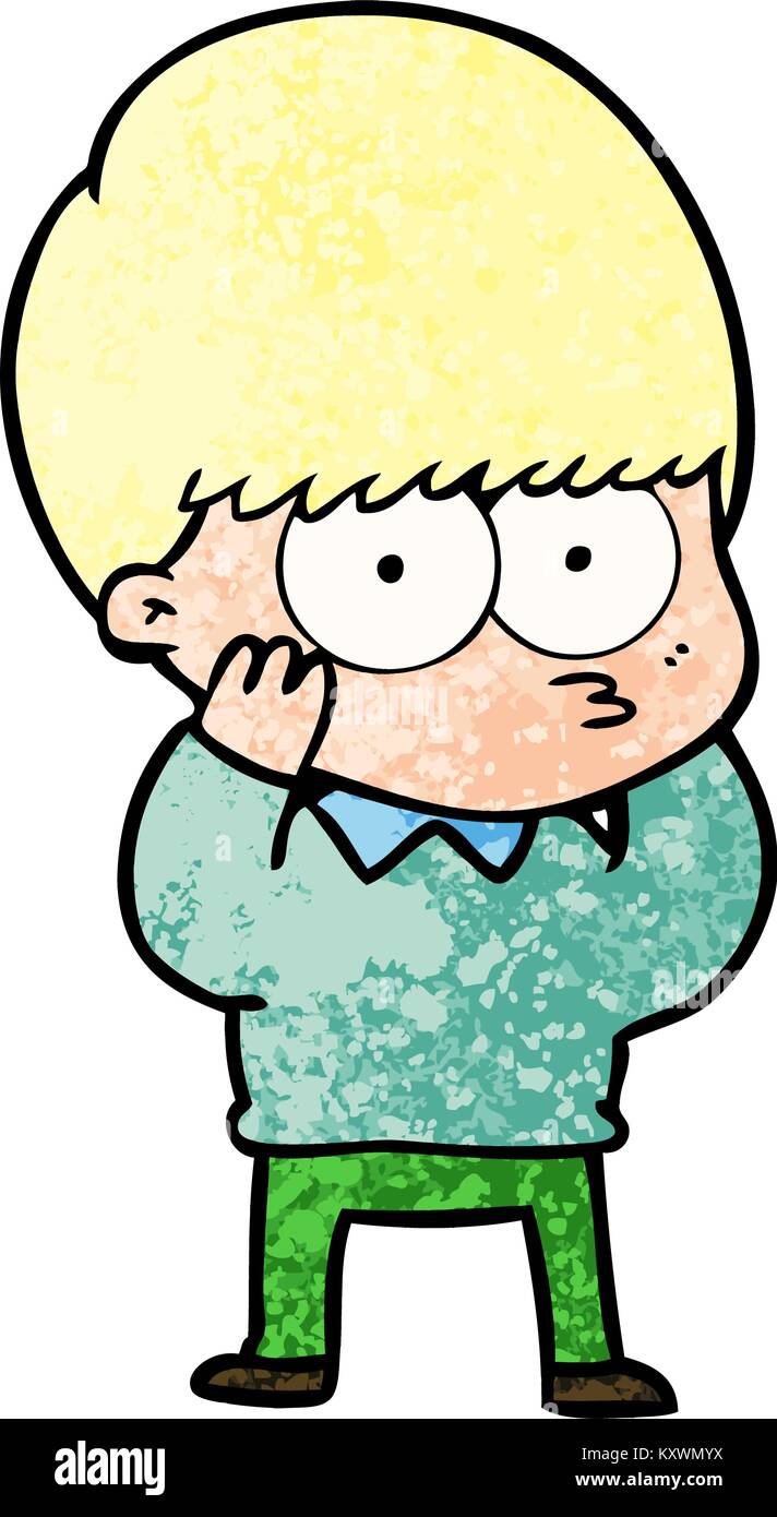nervous cartoon boy Stock Vector Image & Art - Alamy