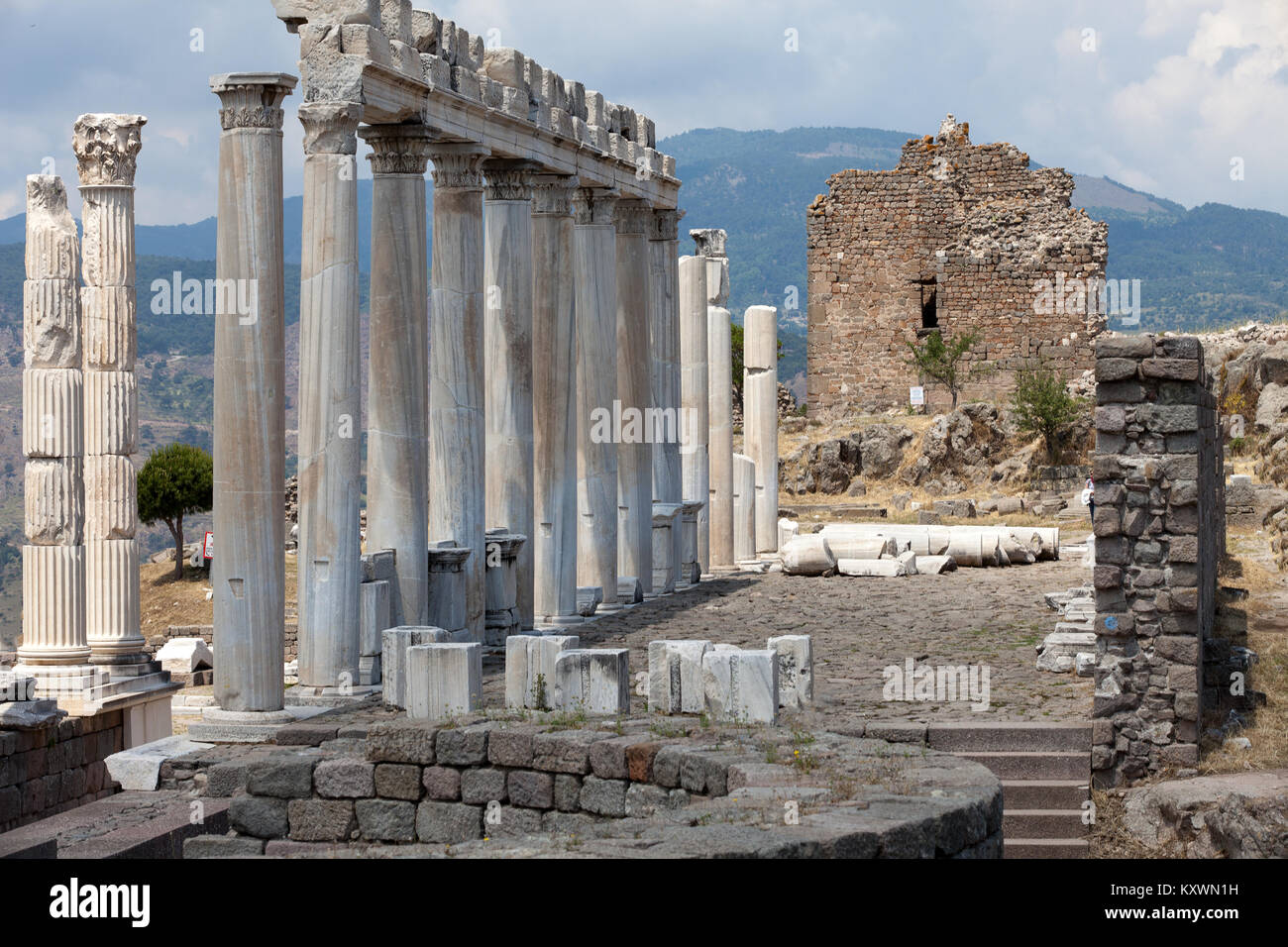 Temple of Trajan at Acropolis of Pergamon Stock Photo - Alamy