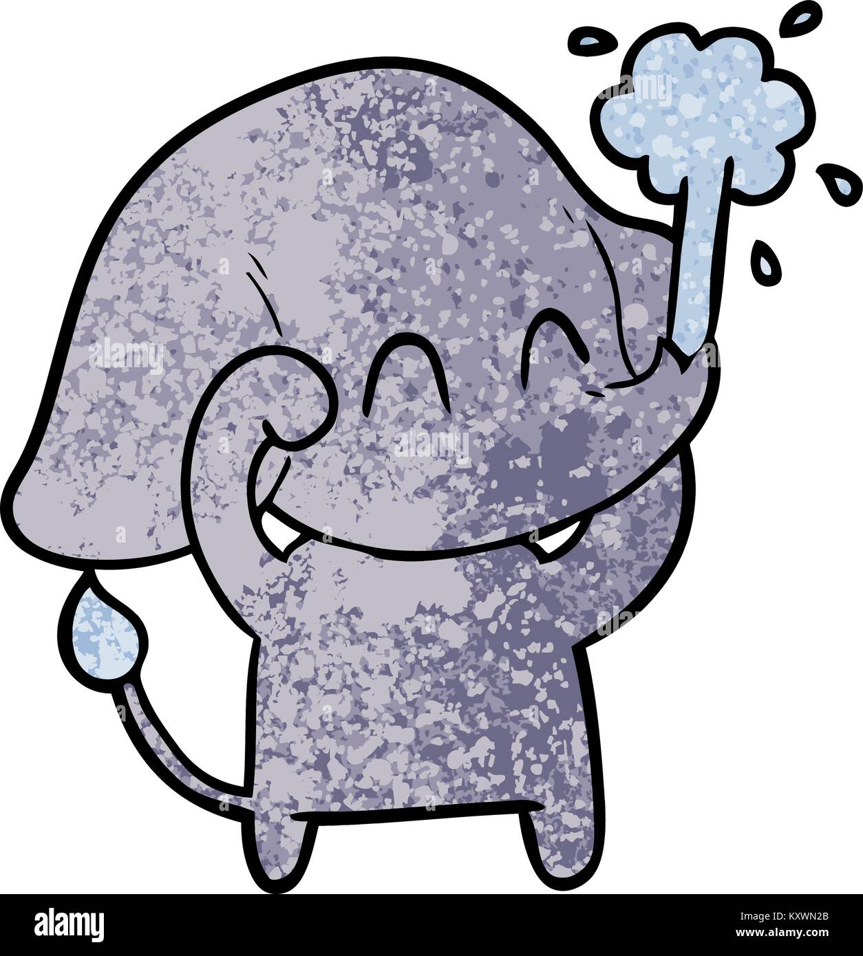 cute cartoon elephant spouting water Stock Vector Image & Art - Alamy
