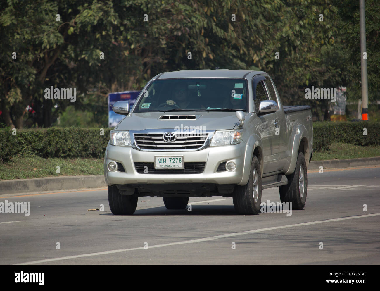 CHIANG MAI, THAILAND -JANUARY 7 2018: Private Toyota Hilux Vigo Pickup ...