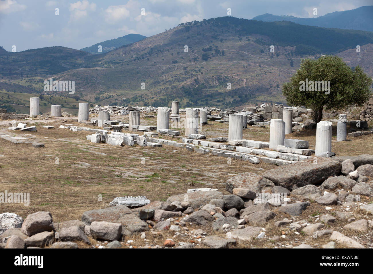 Ruins in ancient city of Pergamon, Turkey Stock Photo - Alamy