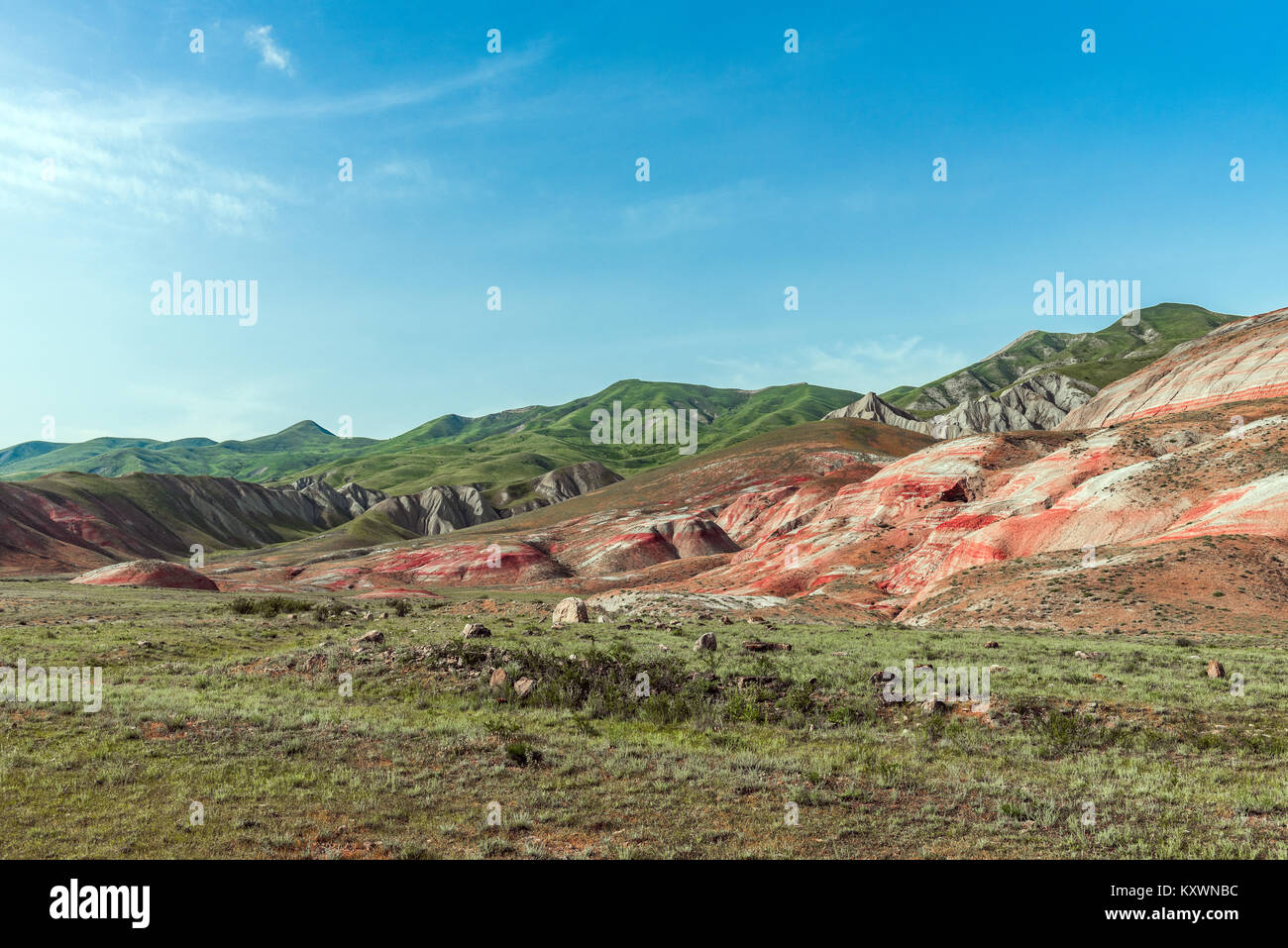 Amazing red mountains Stock Photo - Alamy