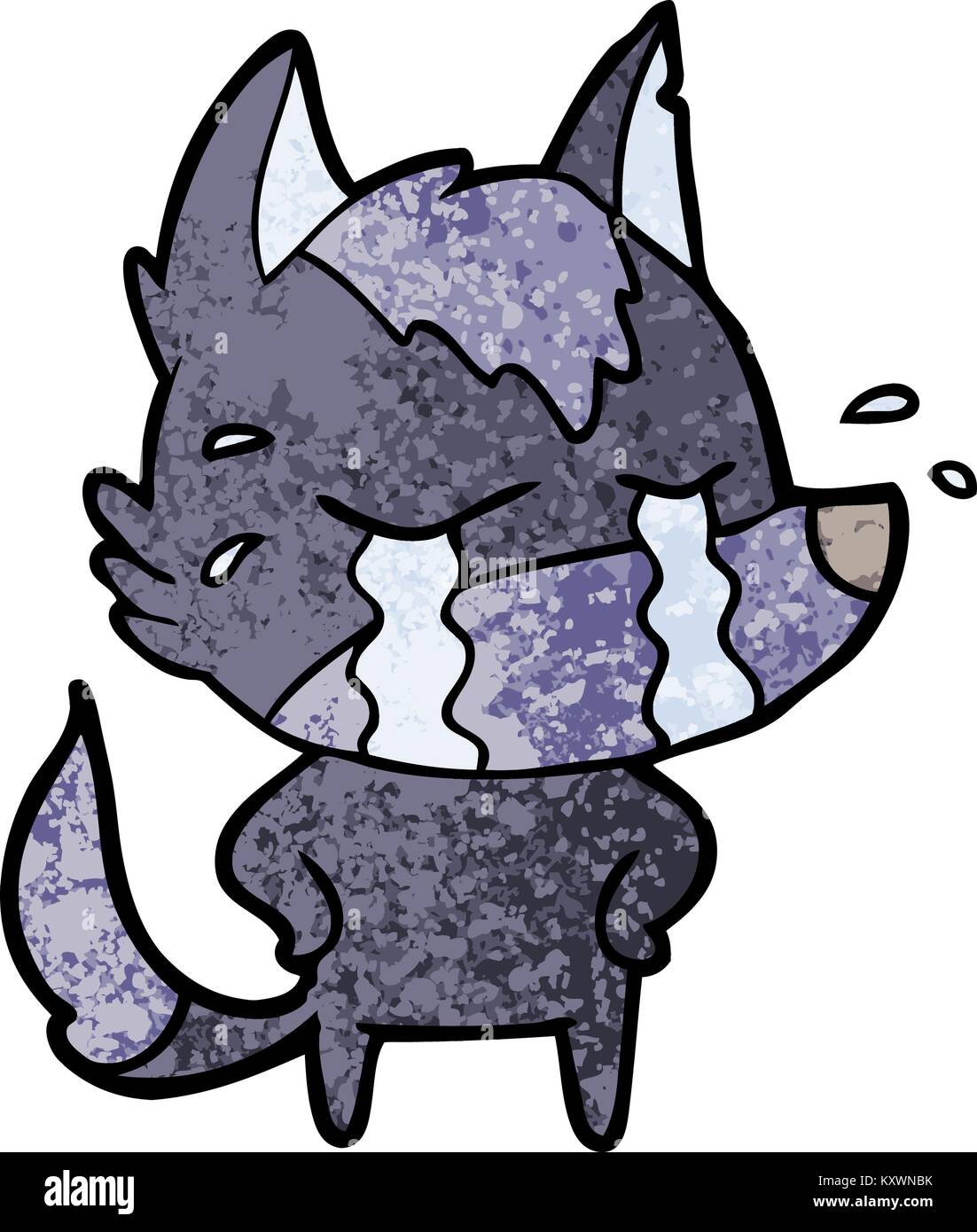 cartoon crying wolf Stock Vector Image & Art - Alamy