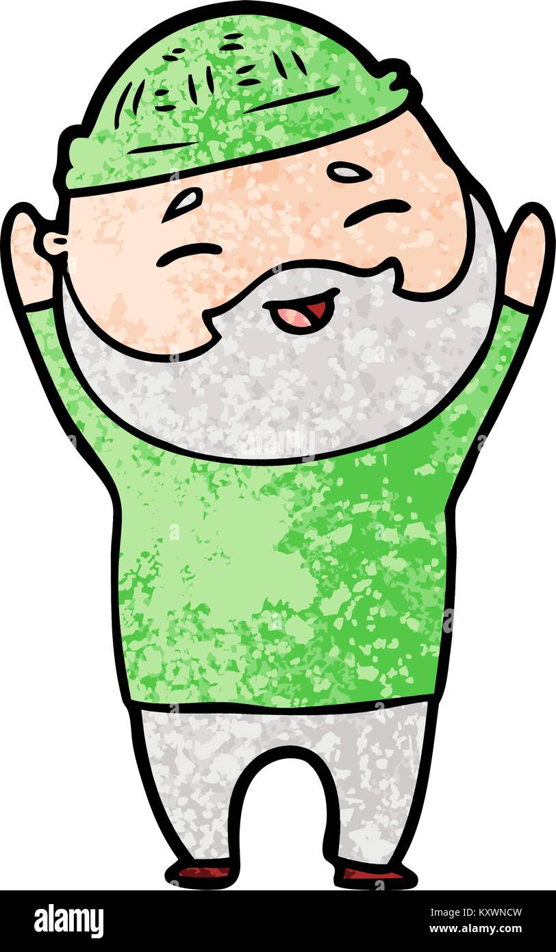 cartoon happy bearded man Stock Vector Image & Art - Alamy