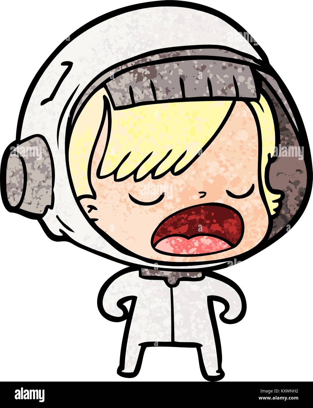 cartoon talking astronaut woman Stock Vector Image & Art - Alamy