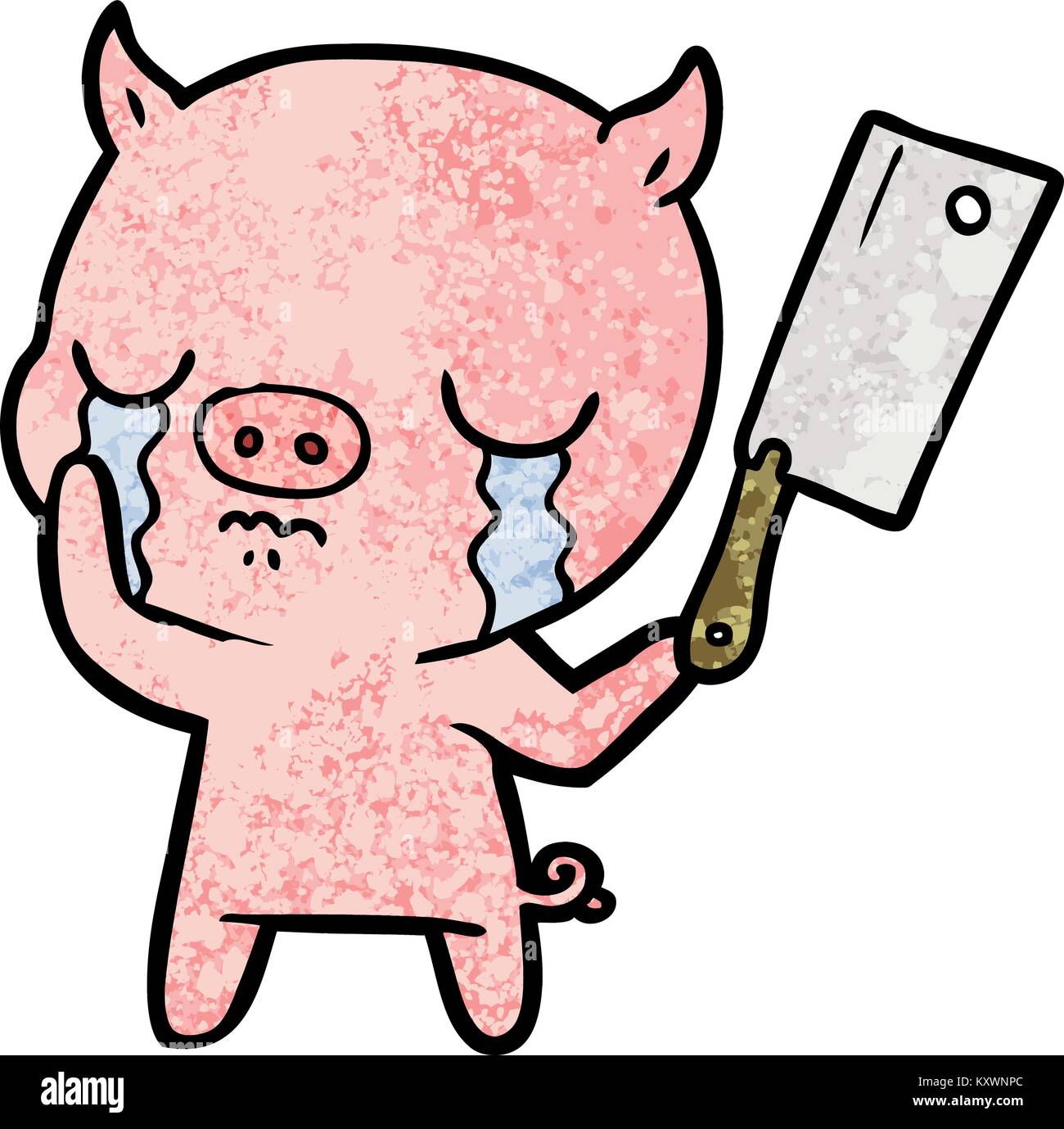 cartoon pig crying Stock Vector Image & Art - Alamy