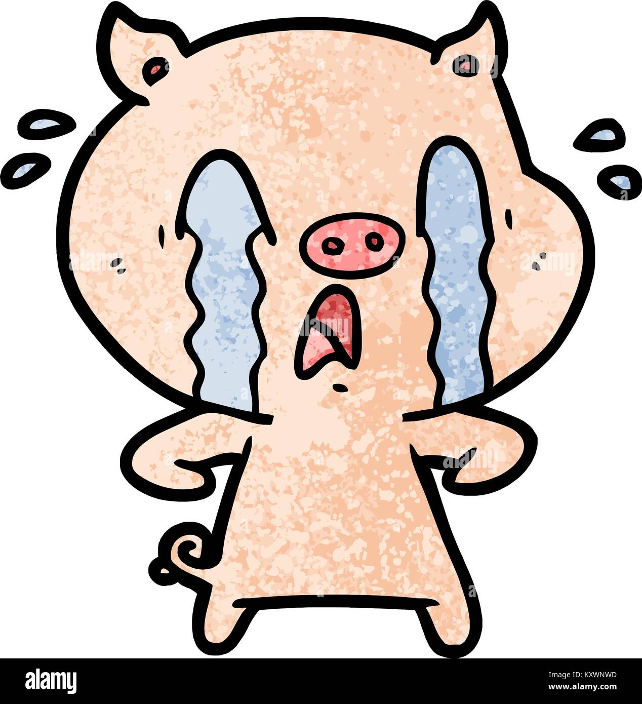 crying pig cartoon Stock Vector Image & Art - Alamy