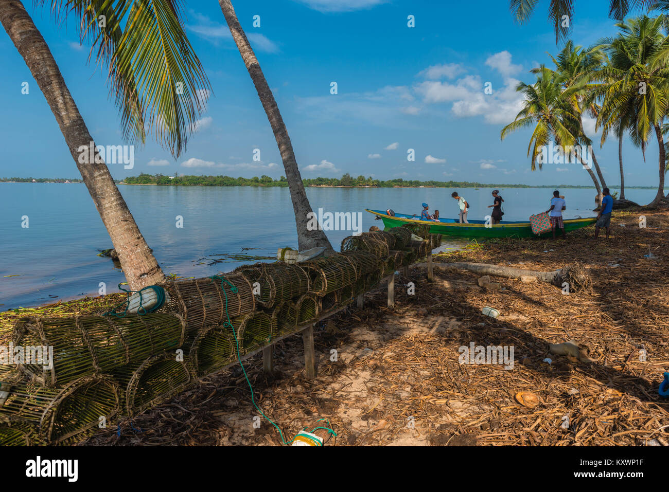 Crossing to the mainland, Aziza Island in the Volta River, Ada Foah ...