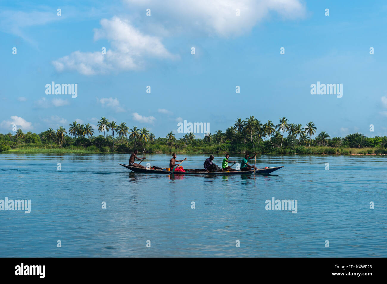 Travelling on the Volta River, Ada Foah, Greater Accra Region, Ghana ...