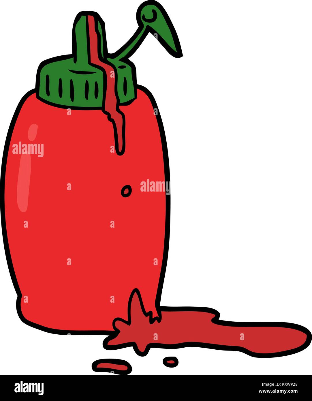 cartoon tomato ketchup bottle Stock Vector Image & Art - Alamy