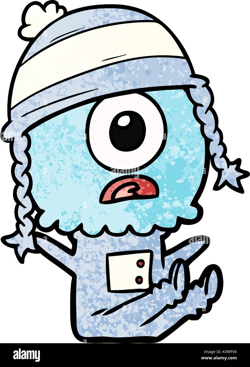 cartoon cyclops alien spaceman Stock Vector Image & Art - Alamy