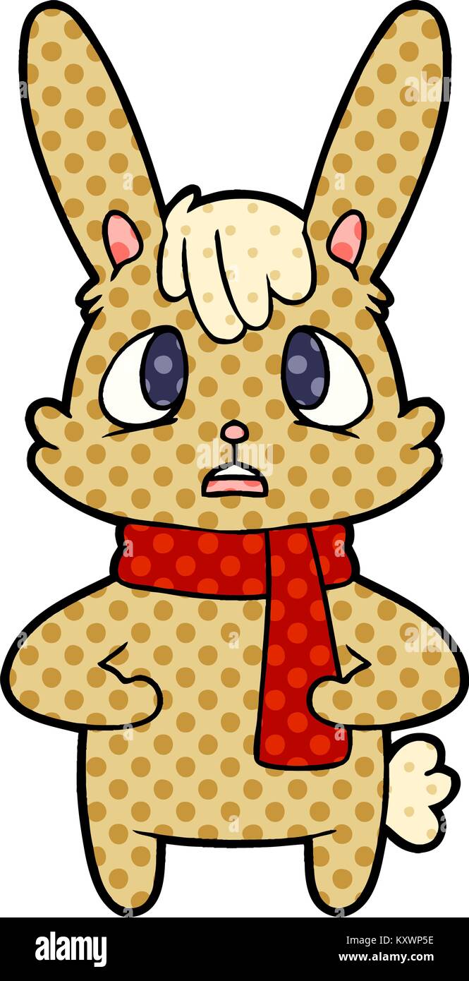 worried cartoon rabbit Stock Vector Image & Art - Alamy