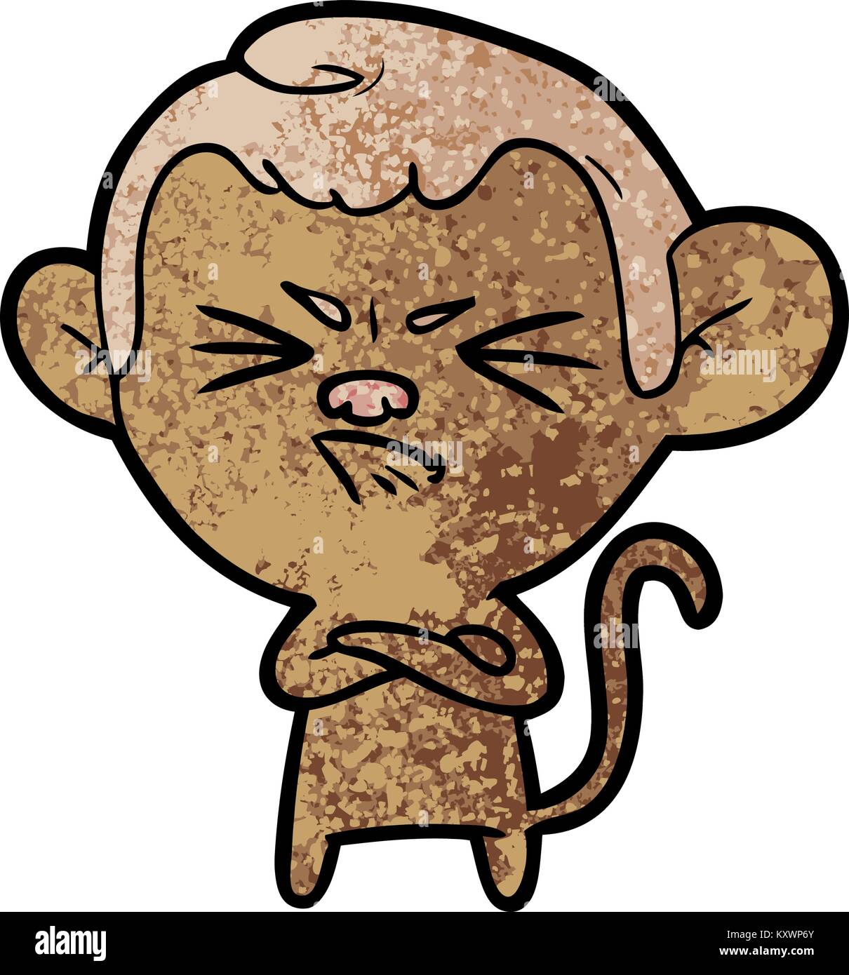 cartoon angry monkey Stock Vector Image & Art - Alamy