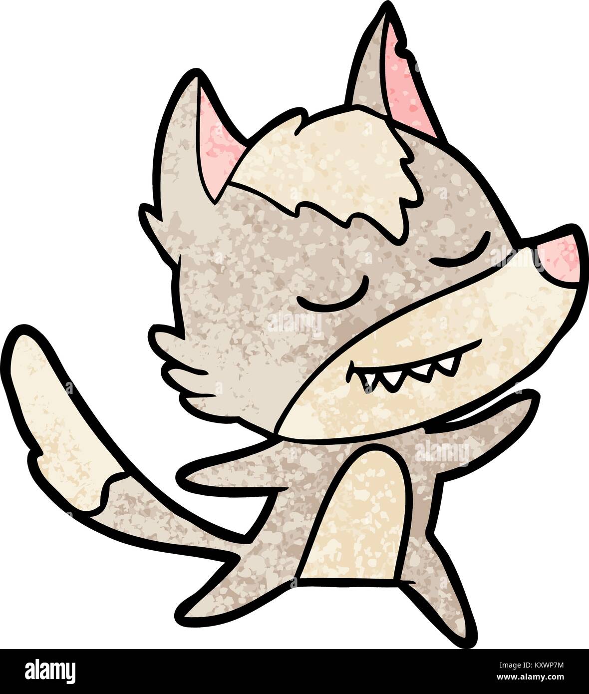 friendly cartoon wolf dancing Stock Vector Image & Art - Alamy