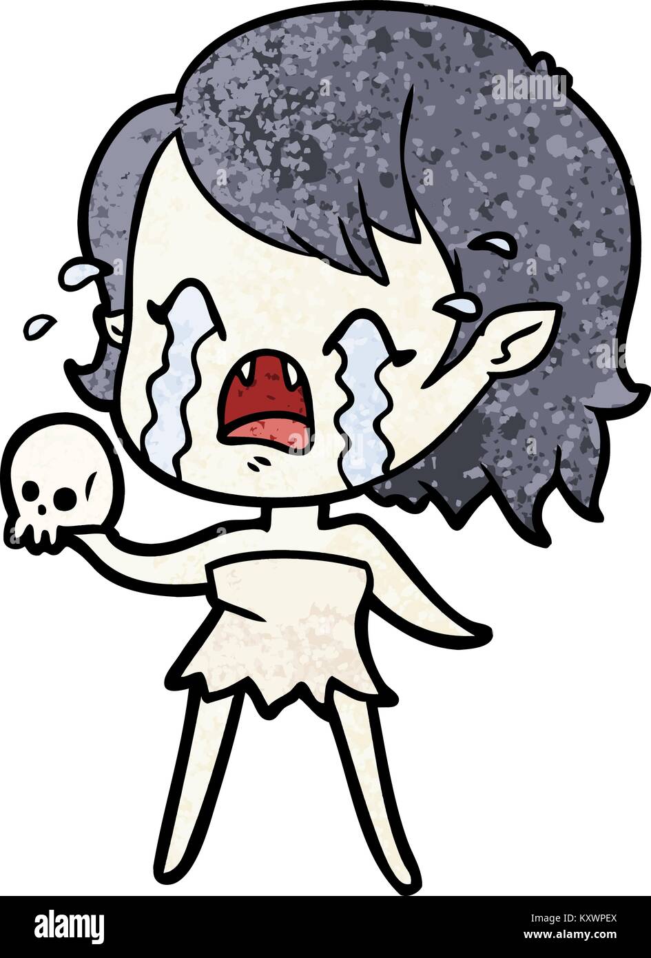 cartoon crying vampire girl Stock Vector Image & Art - Alamy