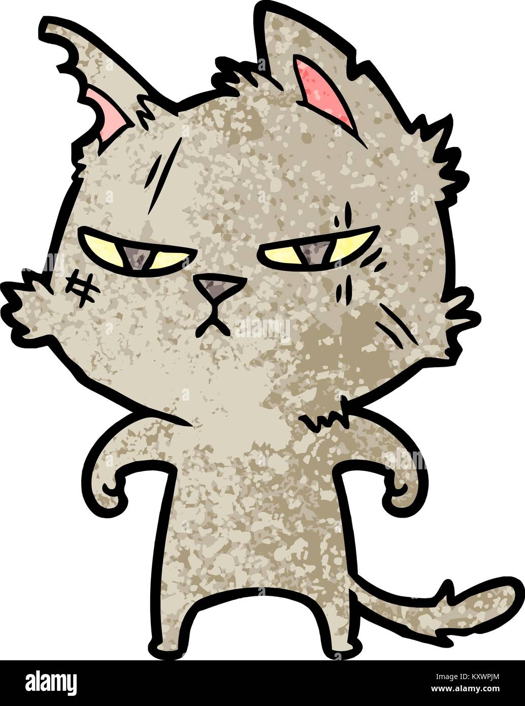 tough cartoon cat Stock Vector Image & Art - Alamy