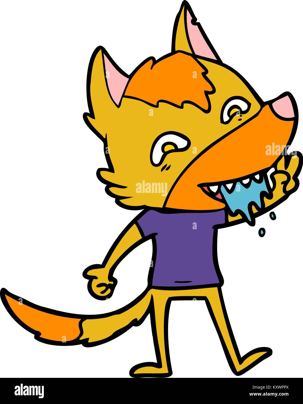 Cartoon hungry fox Stock Vector Images - Alamy