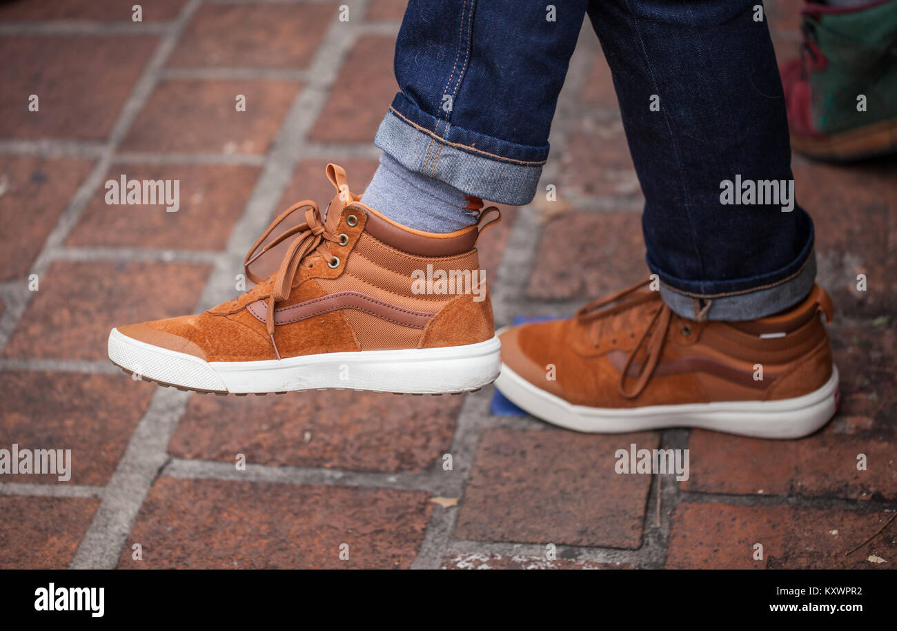 Rolled up jeans hi-res stock photography and images - Alamy