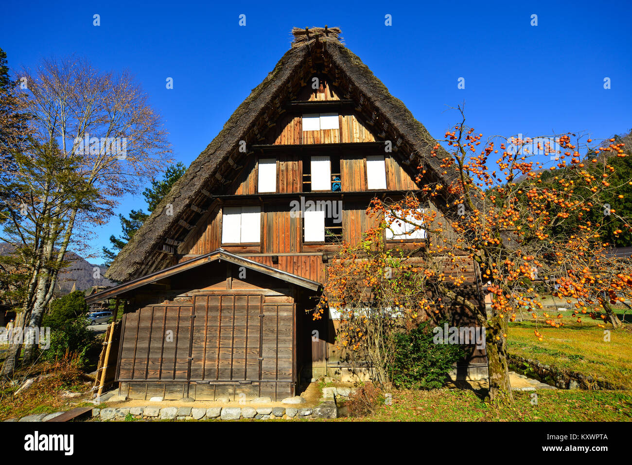 Gifu, Japan - Dec 2, 2016. Traditional houses at Shirakawa-go Historic ...