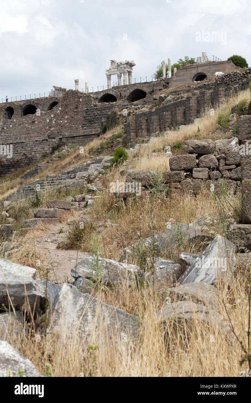 Ruins in ancient city of Pergamon, Turkey Stock Photo - Alamy