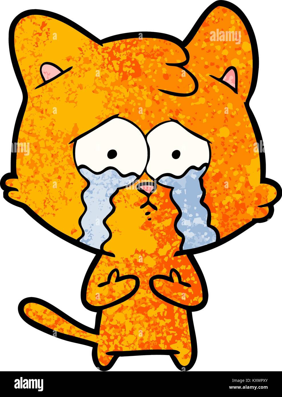 cat crying cartoon Stock Vector Image & Art - Alamy