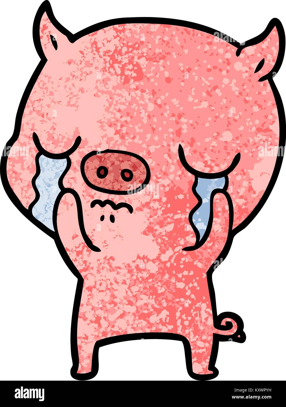 cartoon pig crying Stock Vector Image & Art - Alamy