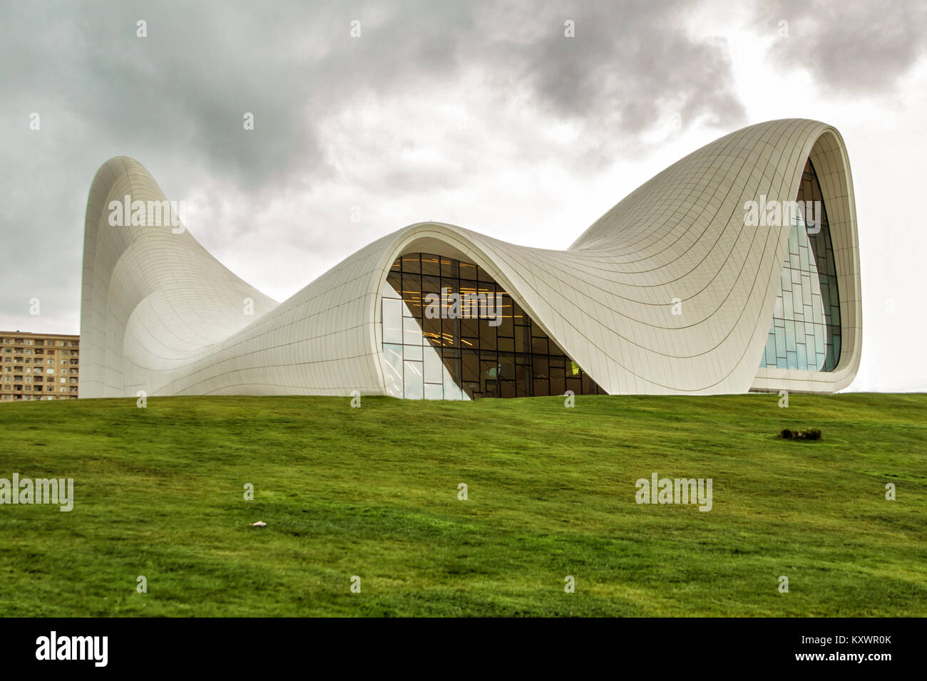 Baku, Azerbaijan - Heydar Aliyev Center Museum in Baku. Cosmic ...