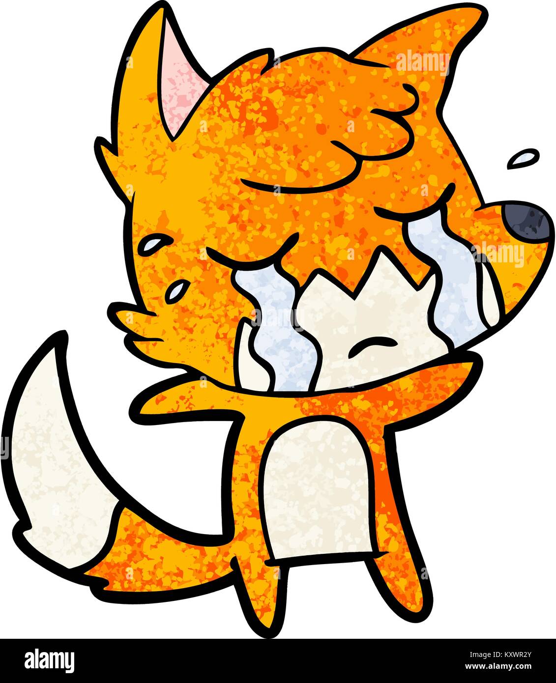 crying fox cartoon Stock Vector Image & Art - Alamy