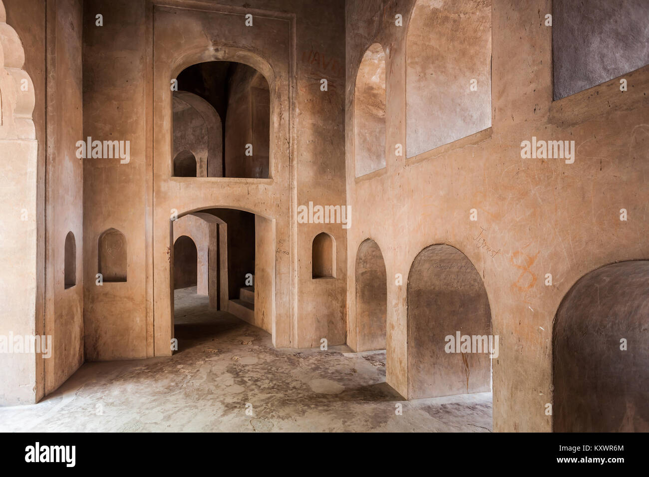 LUCKNOW, INDIA - NOVEMBER 15, 2015: Bhul Bhulaiya labyrinth at Bara ...