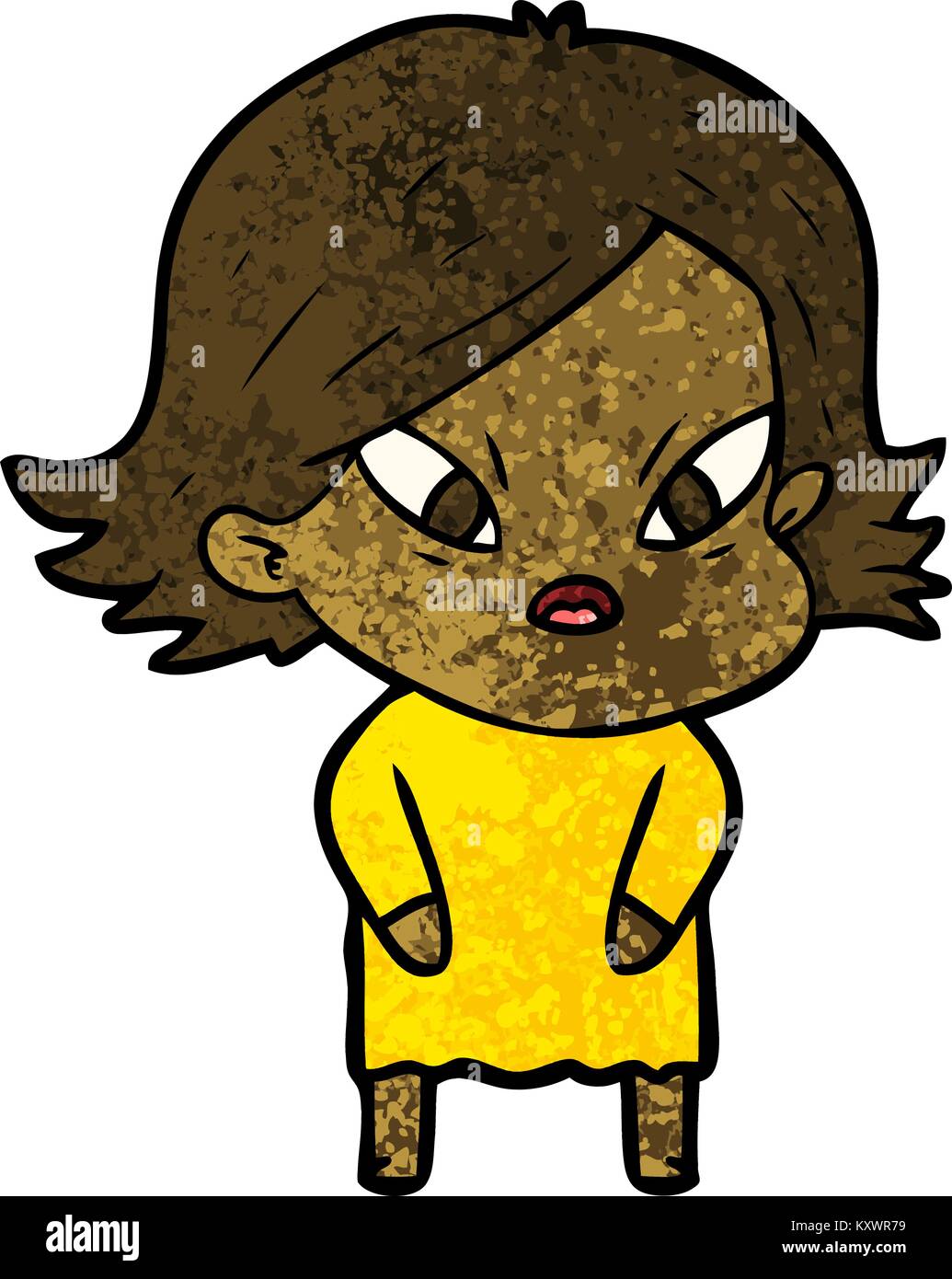 cartoon stressed woman Stock Vector Image & Art - Alamy