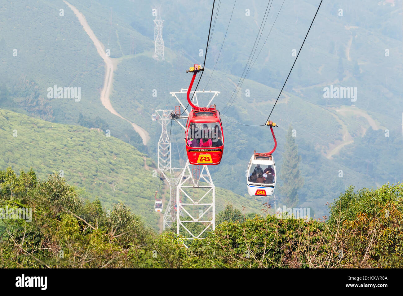 DARJEELING, INDIA - NOVEMBER 18, 2015: The Darjeeling Ropeway is a ...