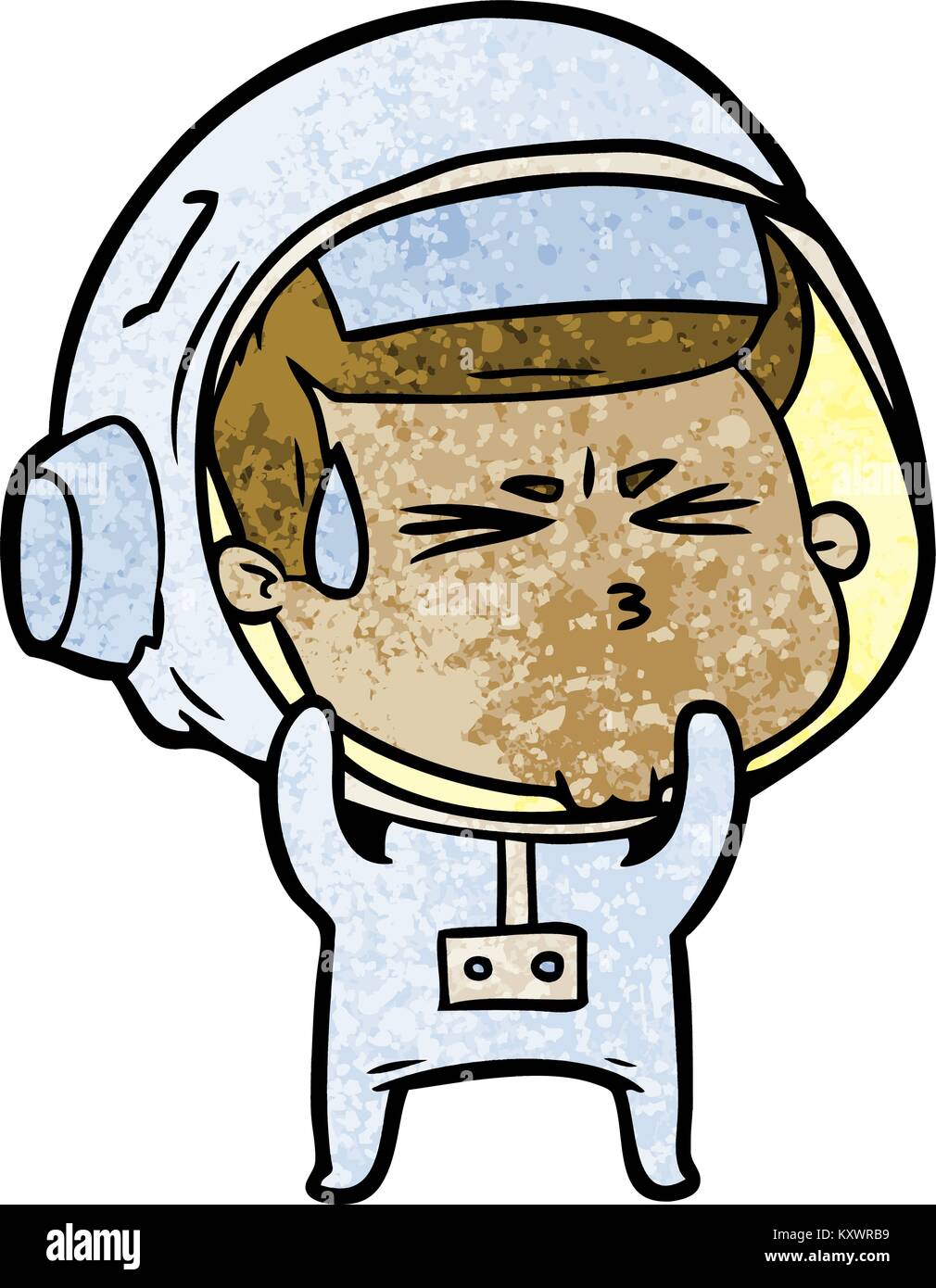 cartoon stressed astronaut Stock Vector Image & Art - Alamy