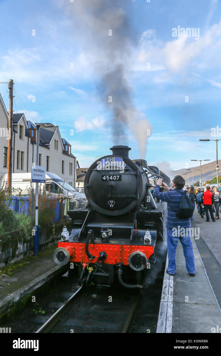 'The Lancashire Fusilier' is a LMS Stanier Class 5 4-6-0 locomotive ...