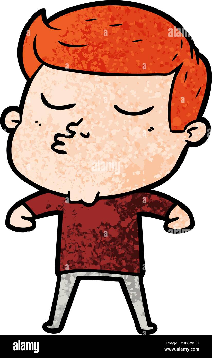 cartoon model guy pouting Stock Vector Image & Art - Alamy