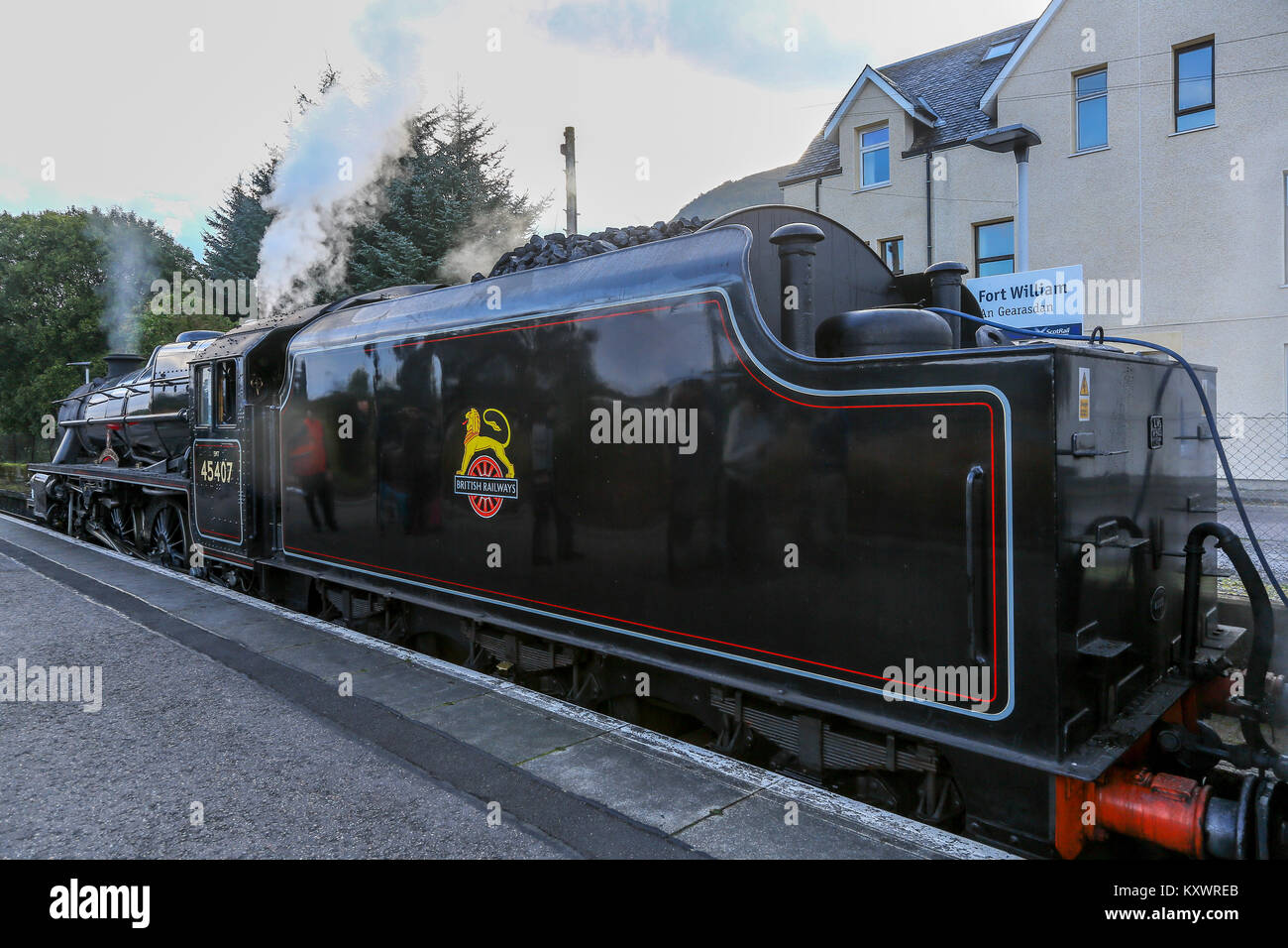 'The Lancashire Fusilier' is a LMS Stanier Class 5 4-6-0 locomotive ...