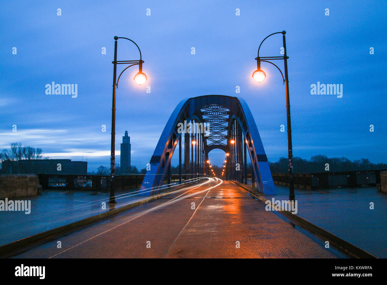 Bridge over the River Elbe in Magdeburg Stock Photo - Alamy