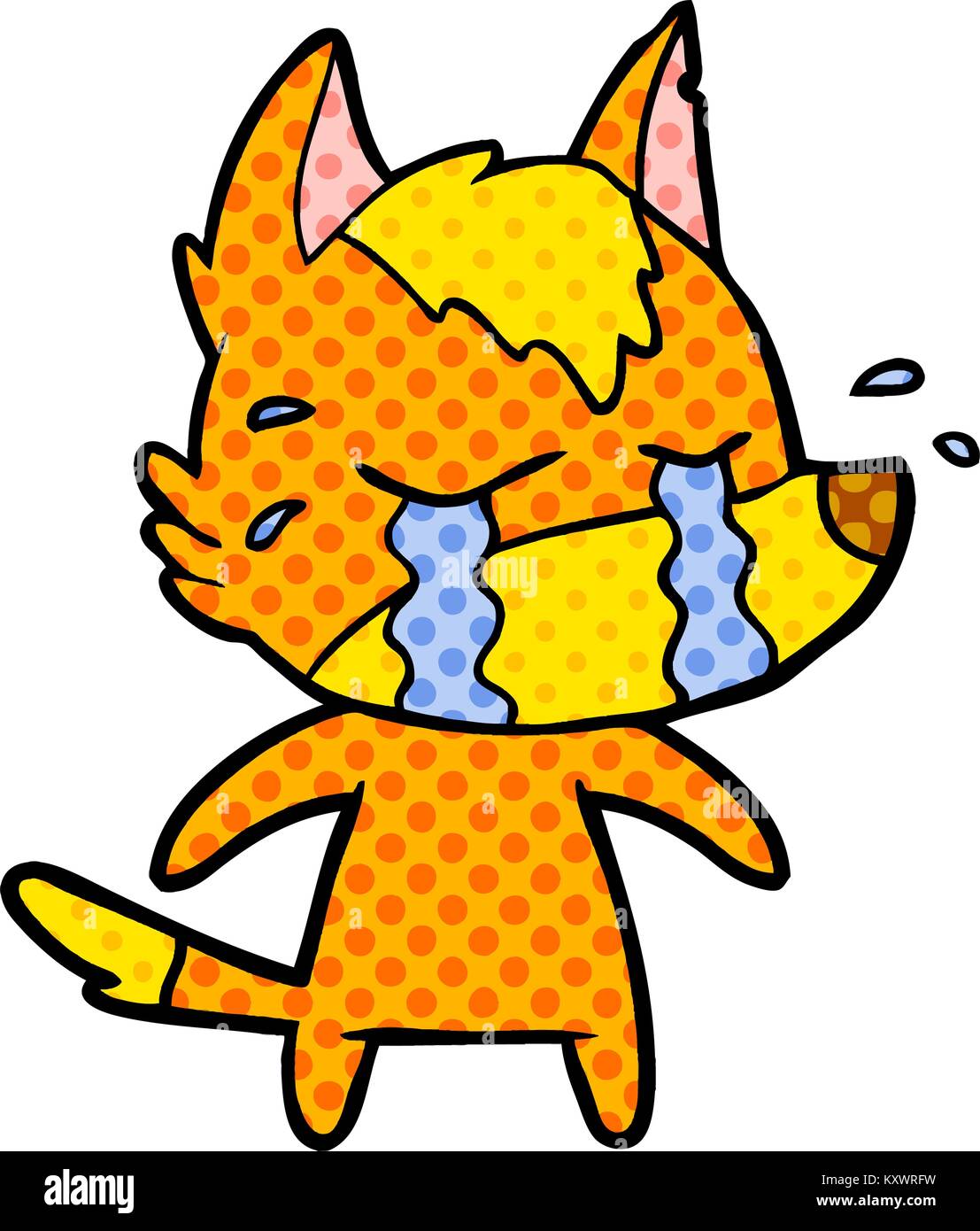 sad little fox cartoon character Stock Vector Image & Art - Alamy