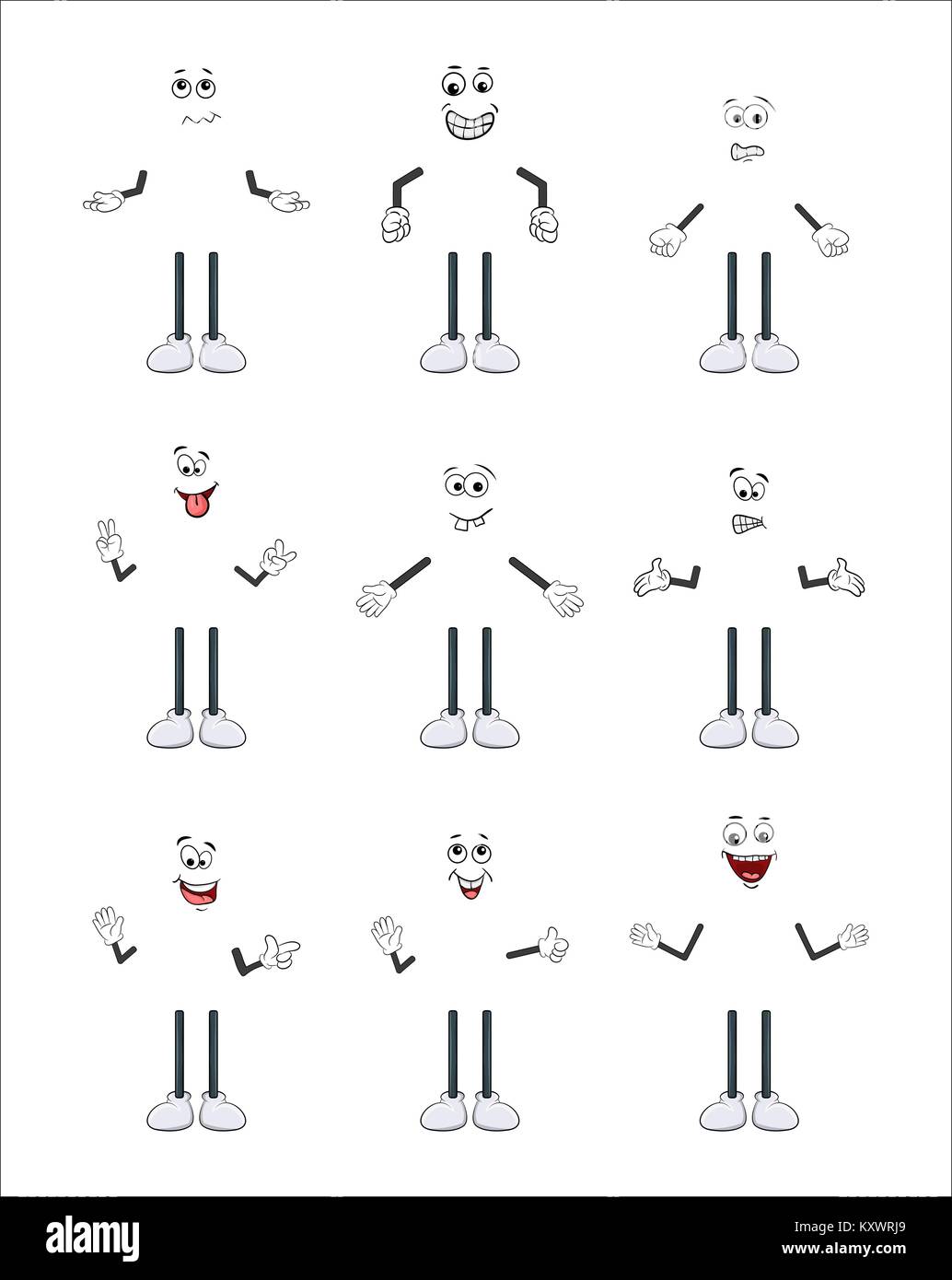 Character animation set boy Cut Out Stock Images & Pictures - Alamy