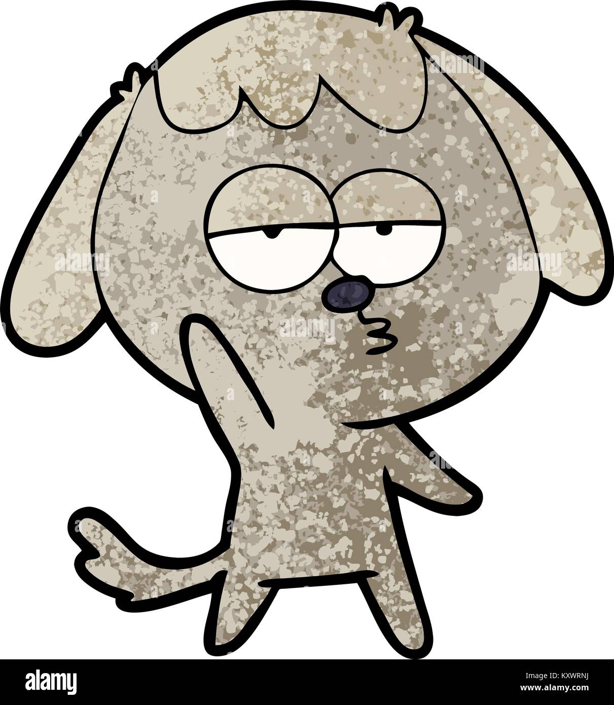 cartoon bored dog Stock Vector Image & Art - Alamy