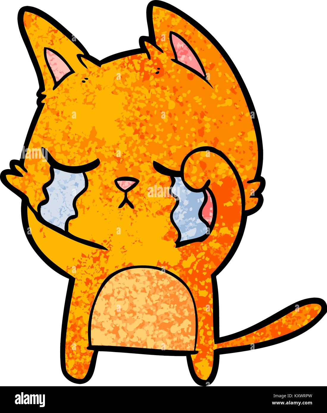 crying cartoon cat Stock Vector Image & Art - Alamy