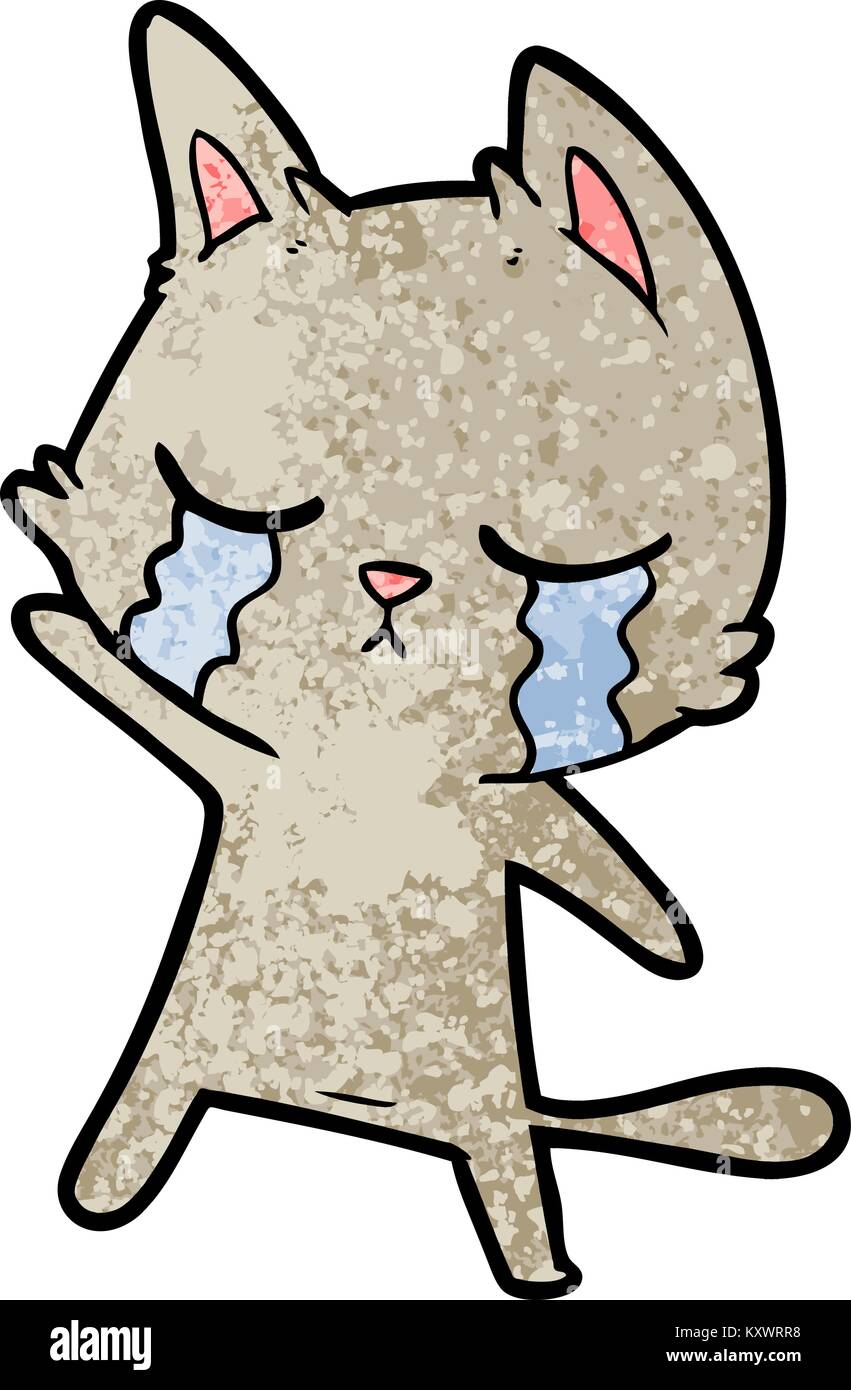 crying cartoon cat Stock Vector Image & Art - Alamy