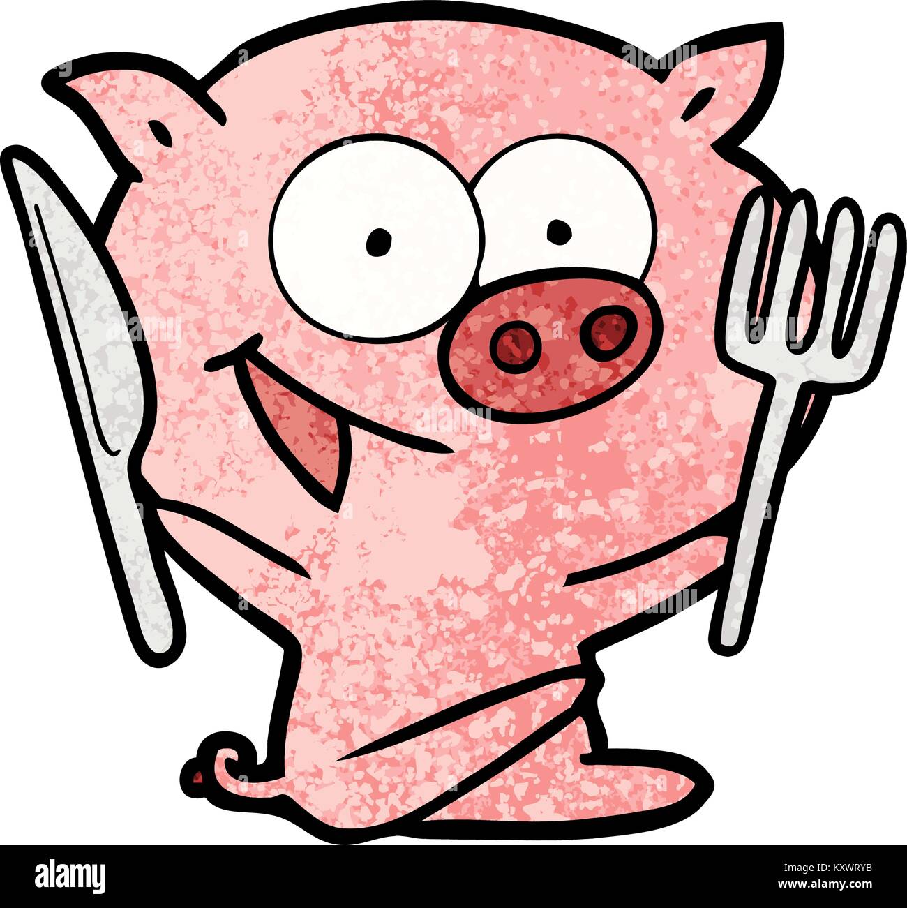 cheerful sitting pig cartoon Stock Vector Image & Art - Alamy