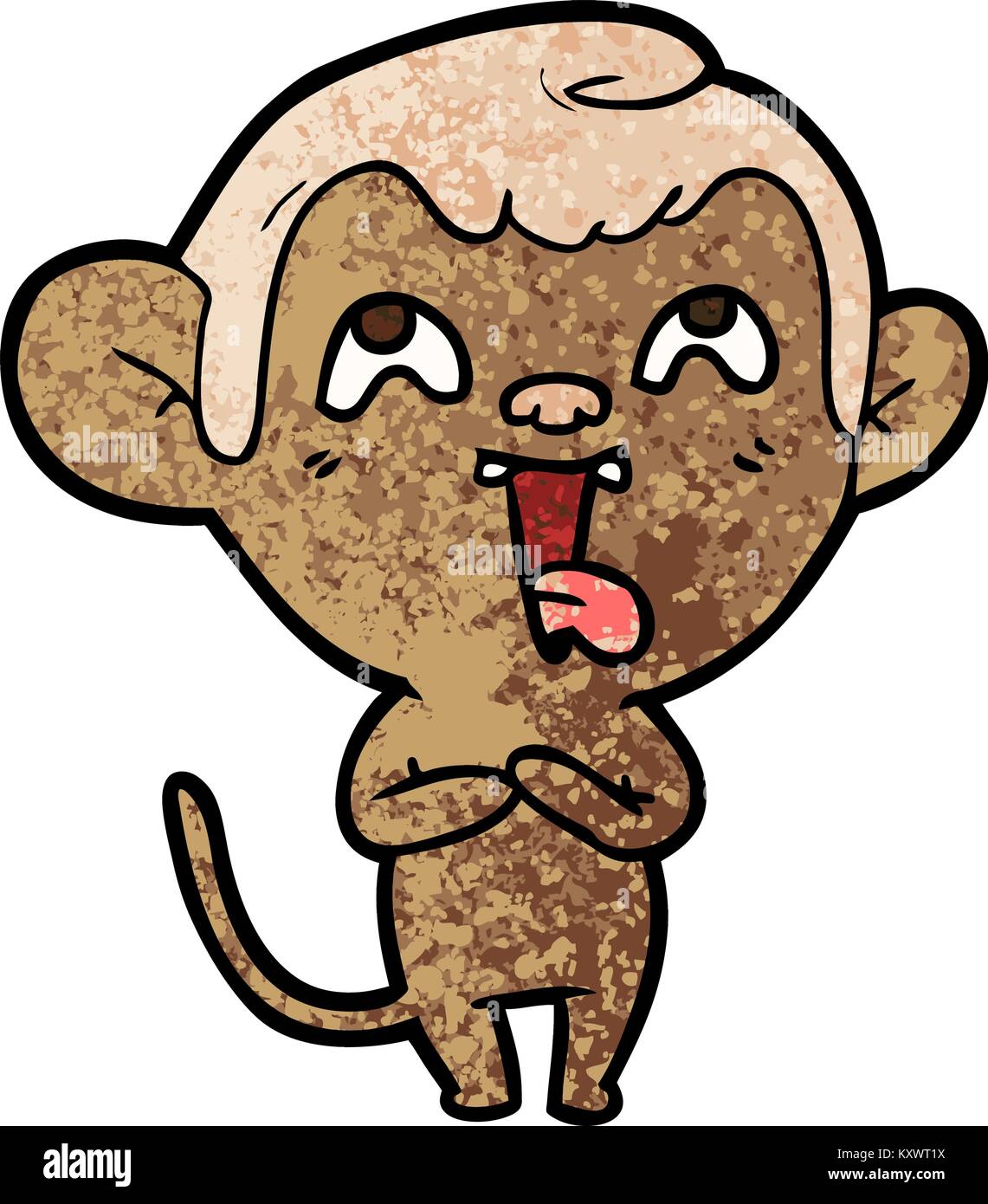 crazy cartoon monkey Stock Vector Image & Art - Alamy
