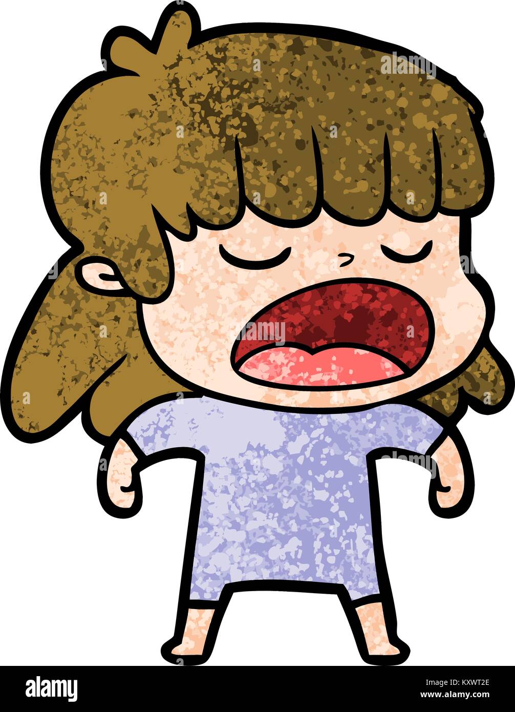 cartoon woman talking loudly Stock Vector Image & Art - Alamy