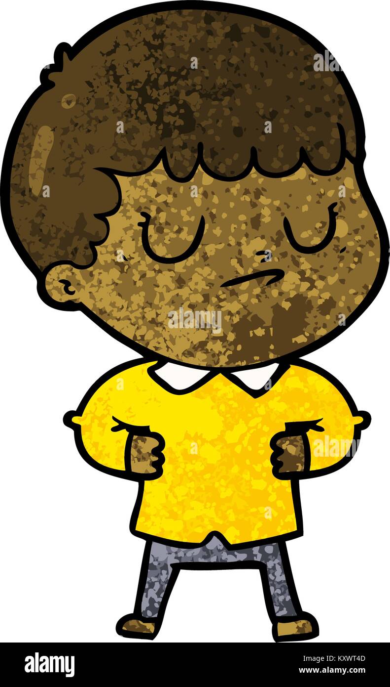 cartoon grumpy boy Stock Vector Image & Art - Alamy