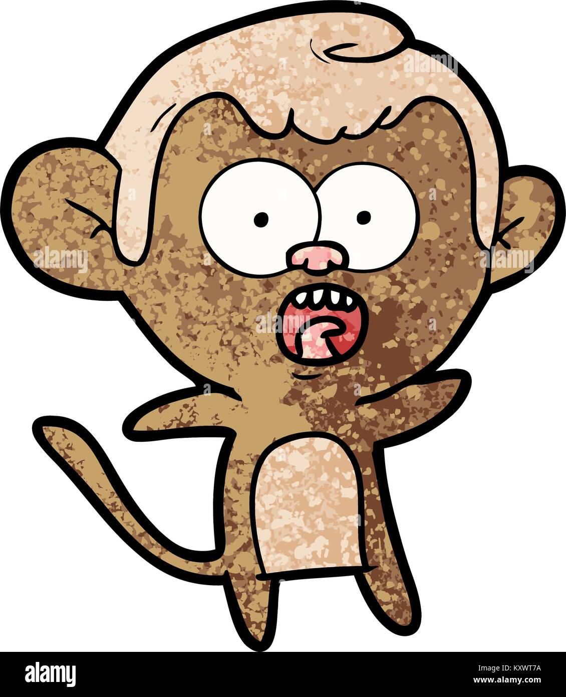 cartoon shocked monkey Stock Vector Image & Art - Alamy
