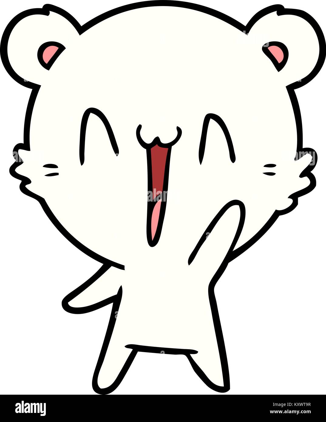 happy polar bear cartoon Stock Vector Image & Art - Alamy