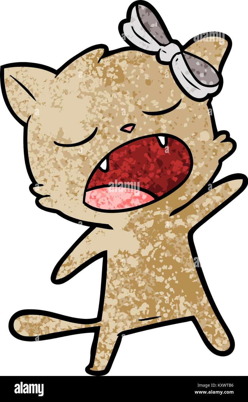 cartoon singing cat Stock Vector Image & Art - Alamy