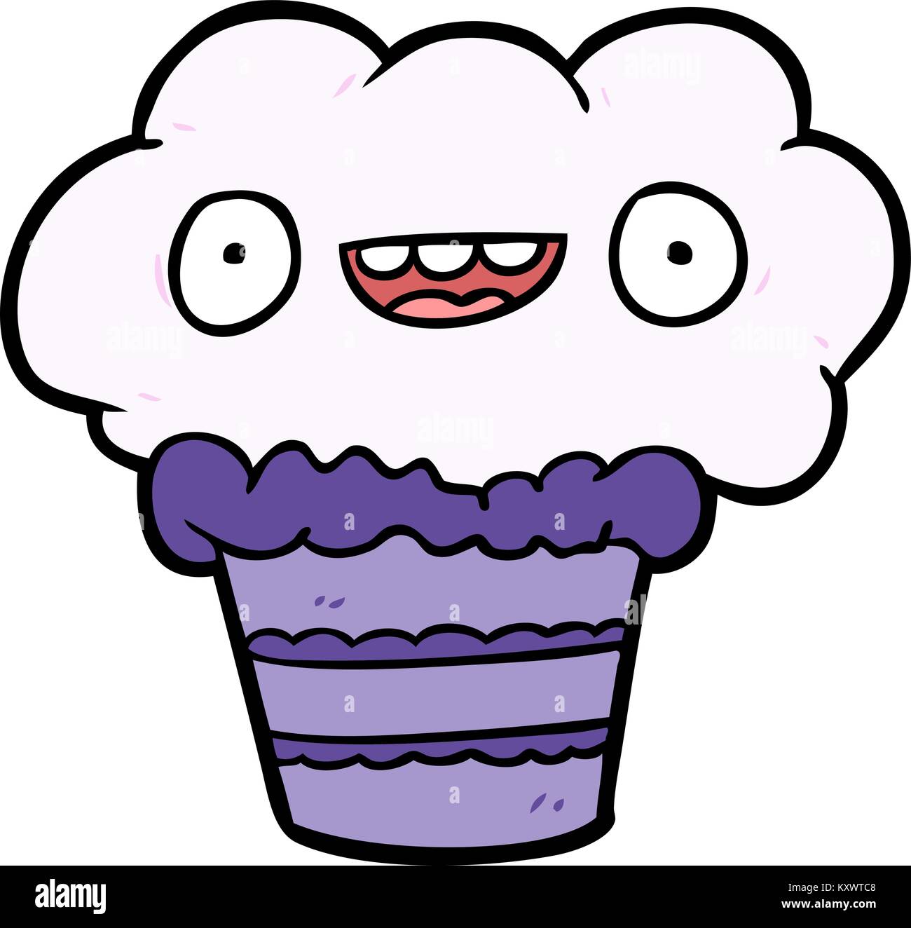 funny cartoon cupcake Stock Vector Image & Art - Alamy
